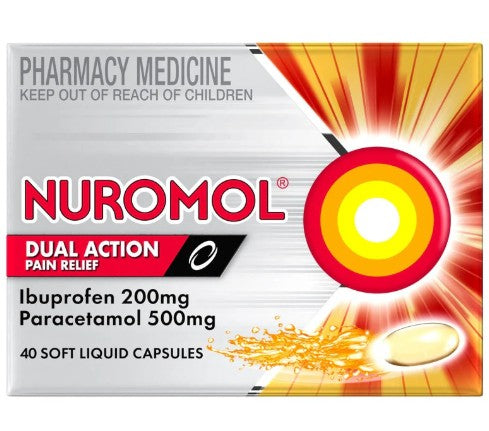Nuromol Dual Action Liquid Caps 40s - NZ Online Chemist