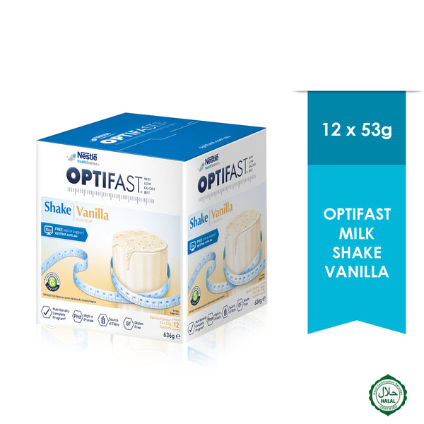 OPTIFAST VLCD Milk Shake Vanilla 12x53g - NZ Online Chemist