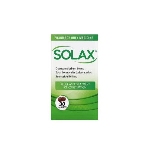 Solax Constipation 50mg+8mg Tabs 30s - NZ Online Chemist