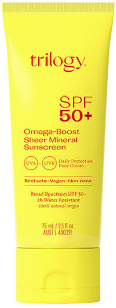 TRILOGY OmegaB SM SunScreen SPF50+ 75ml - NZ Online Chemist