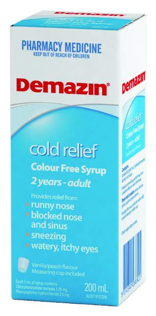 Demazin Clear Syrup 200ml - NZ Online Chemist
