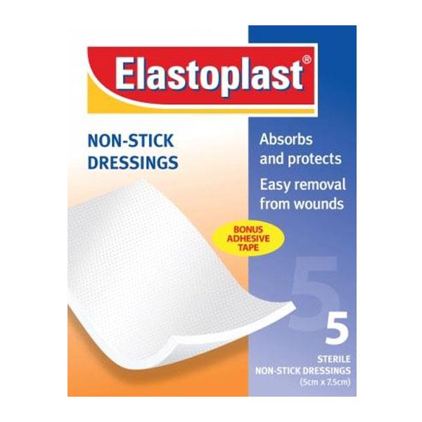 Elastoplast Non Stick Wound Dressings 7.5cmx5cm 5s - NZ Online Chemist