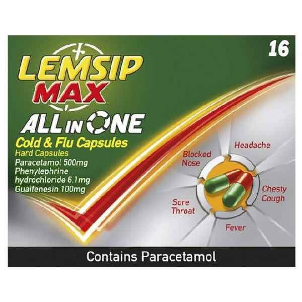 Lemsip Max Cold & Flu Decongestant Caps 16s - NZ Online Chemist