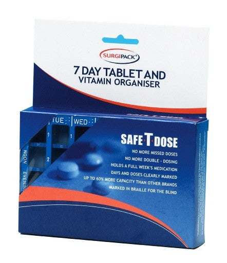 Surgipack Safe-T-Dose Tablet Organiser - NZ Online Chemist