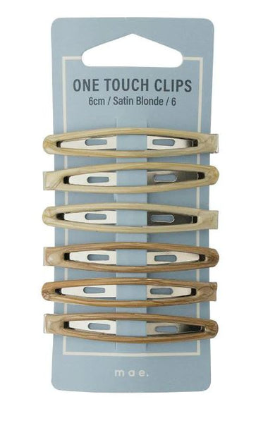 Mae One Touch Clip - Satin Blond, 6cm with a Special Feature of Easy O ...
